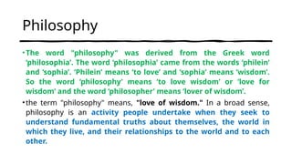 Philosophy of Business-LESSON 1-PHILOSOPHICAL CONCEPT | PPTX