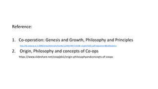 Philosophy of Co ops | PPT