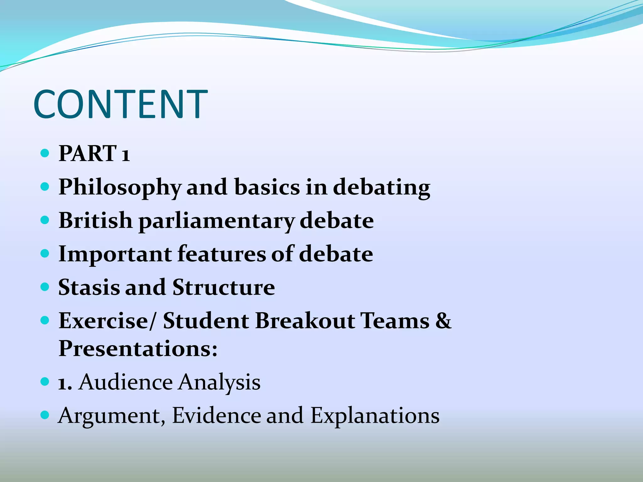 Philosophy of debating & argumentation | PPTX