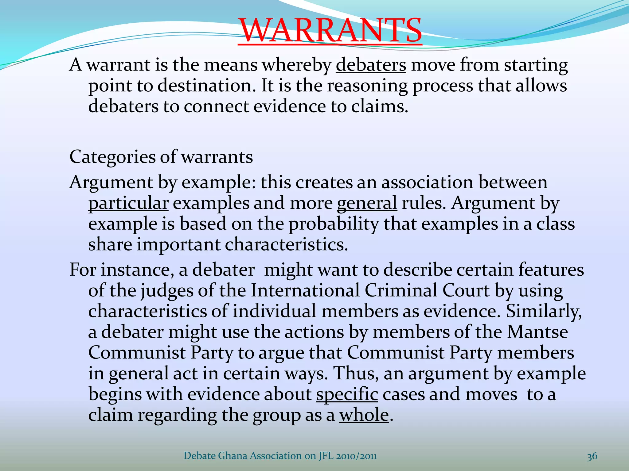 Philosophy of debating & argumentation | PPTX