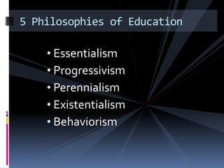 Philosophy of education | PDF