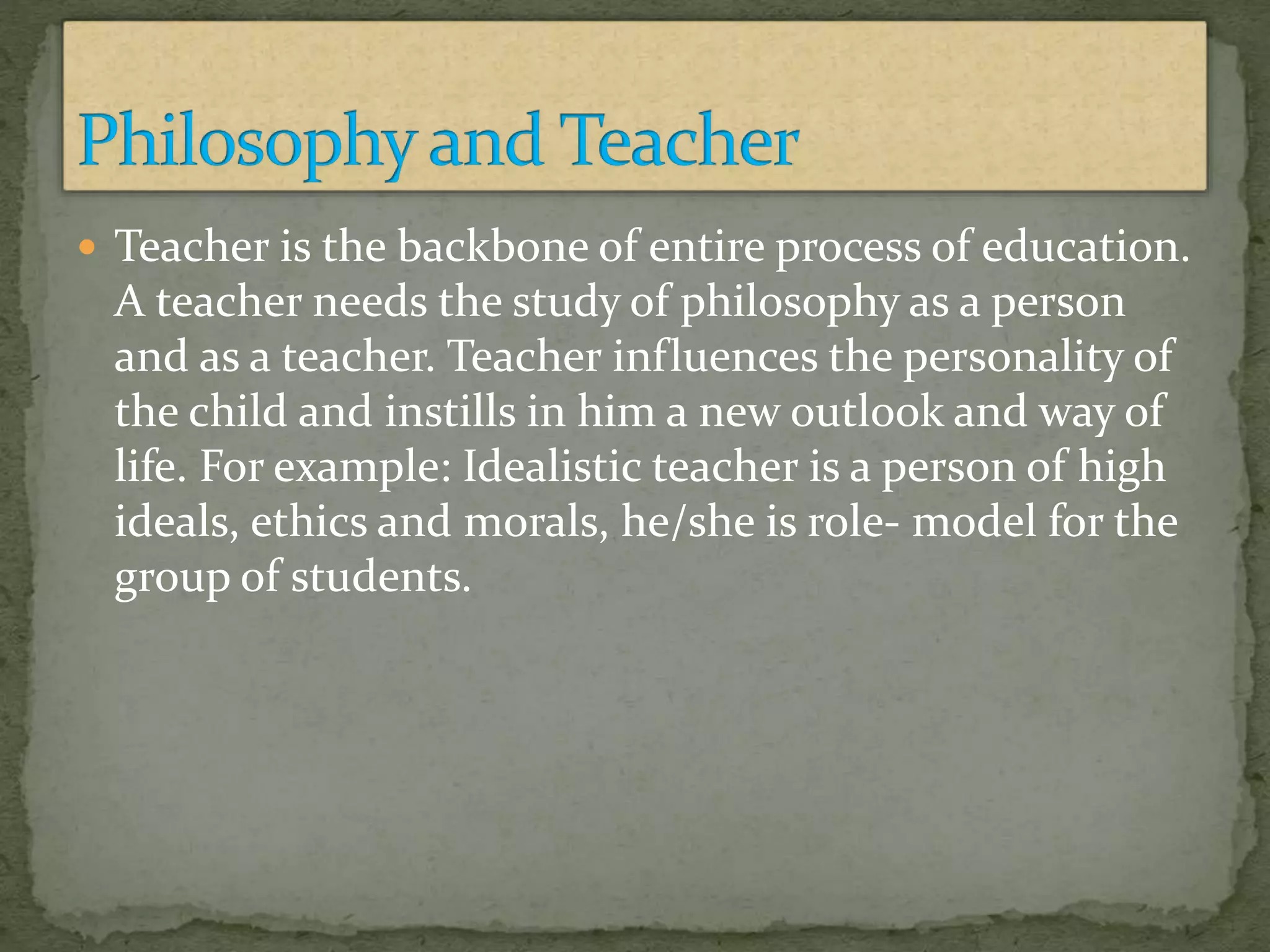 Philosophy of education | PPTX