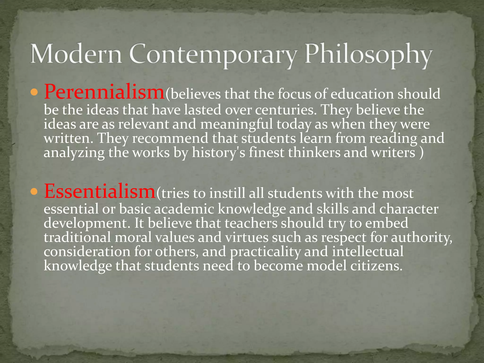Philosophy of education | PPTX