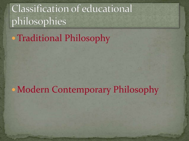 Philosophy of education | PPTX