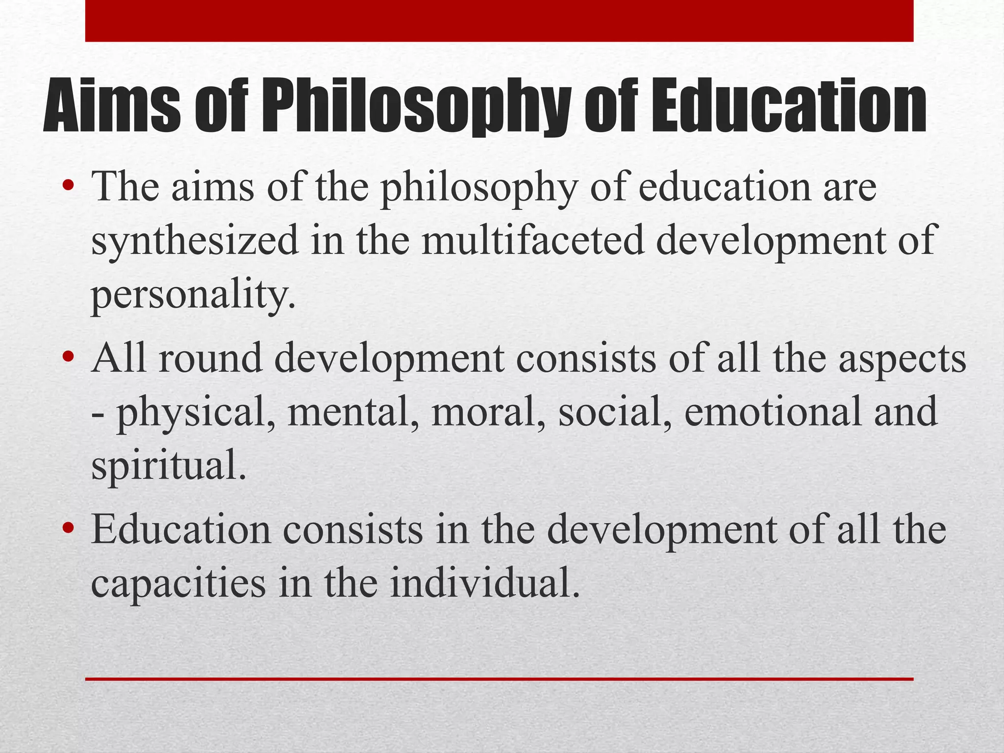 Philosophy of education | PPTX