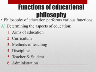 Philosophy of education | PPTX