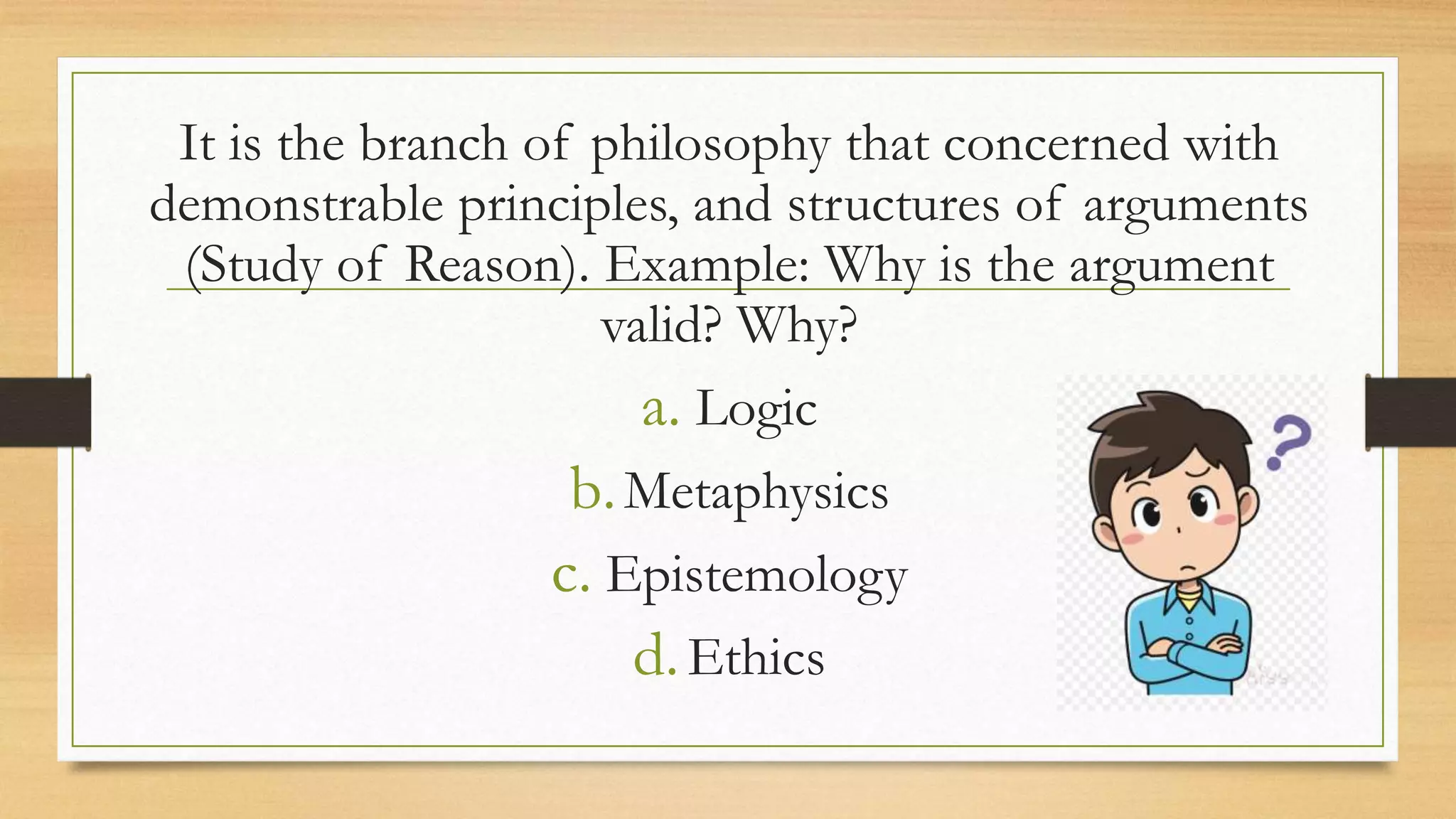 Philosophy of Education and Major Branches of Philosophy.pptx
