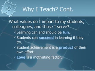 My Philosophy of Education | PPT