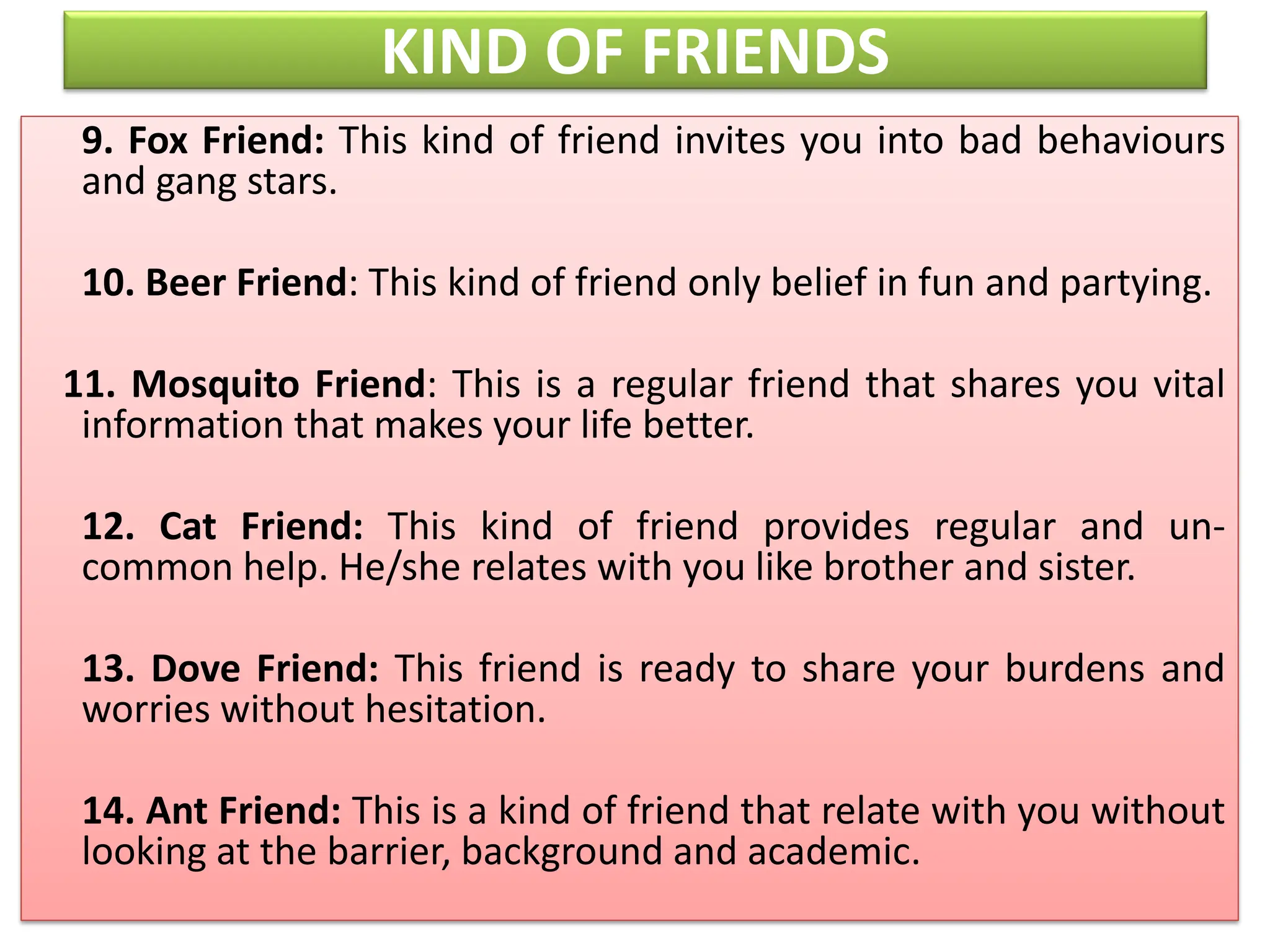 PHILOSOPHY OF FRIENDSHIP for human growth | PPT