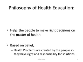 Philosophy of Health Education | PDF