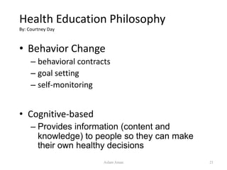 Philosophy of Health Education | PDF