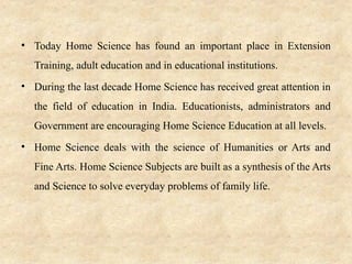 Philosophy of home and family - Home Science | PPT