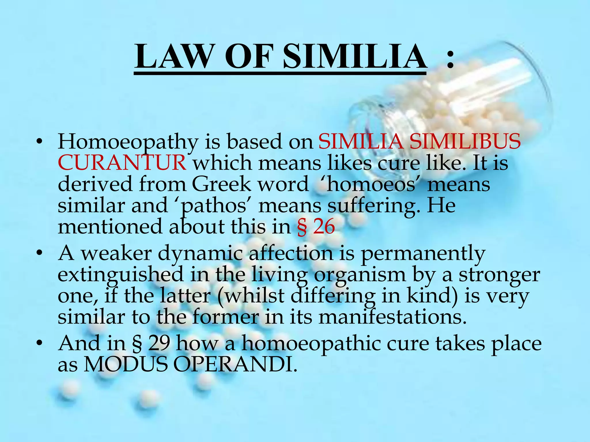 Philosophy of homoeopathy | PPTX