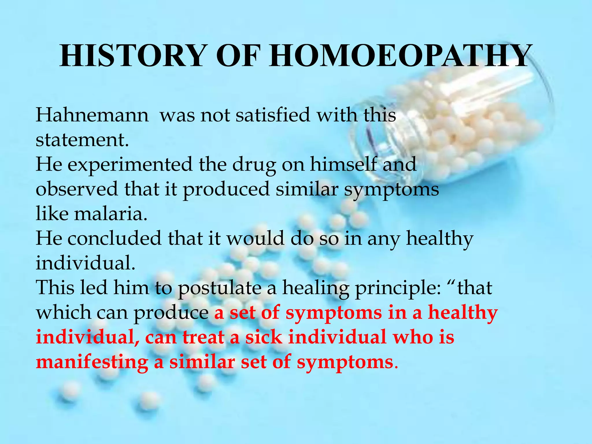 Philosophy of homoeopathy | PPTX