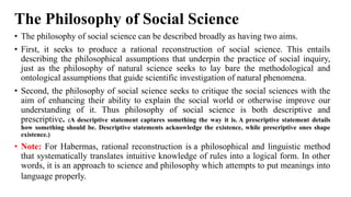 Philosophy of Knowledge in social Science and social inquiry.ppt