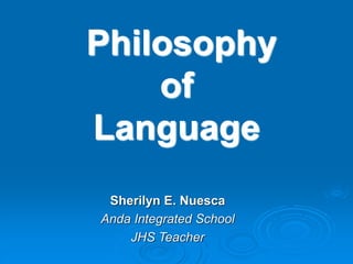 Philosophy of Language | PPT