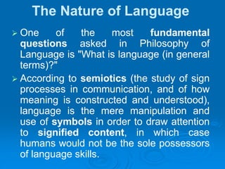 Philosophy of Language | PPT