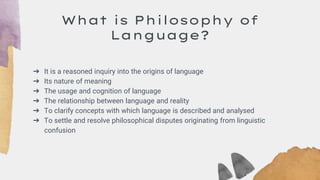 Inquiry on the Philosophy of Language.pptx | Science