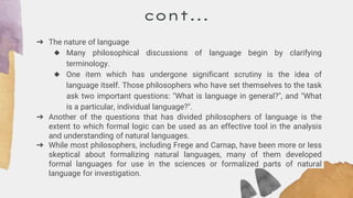 Inquiry on the Philosophy of Language.pptx | Science
