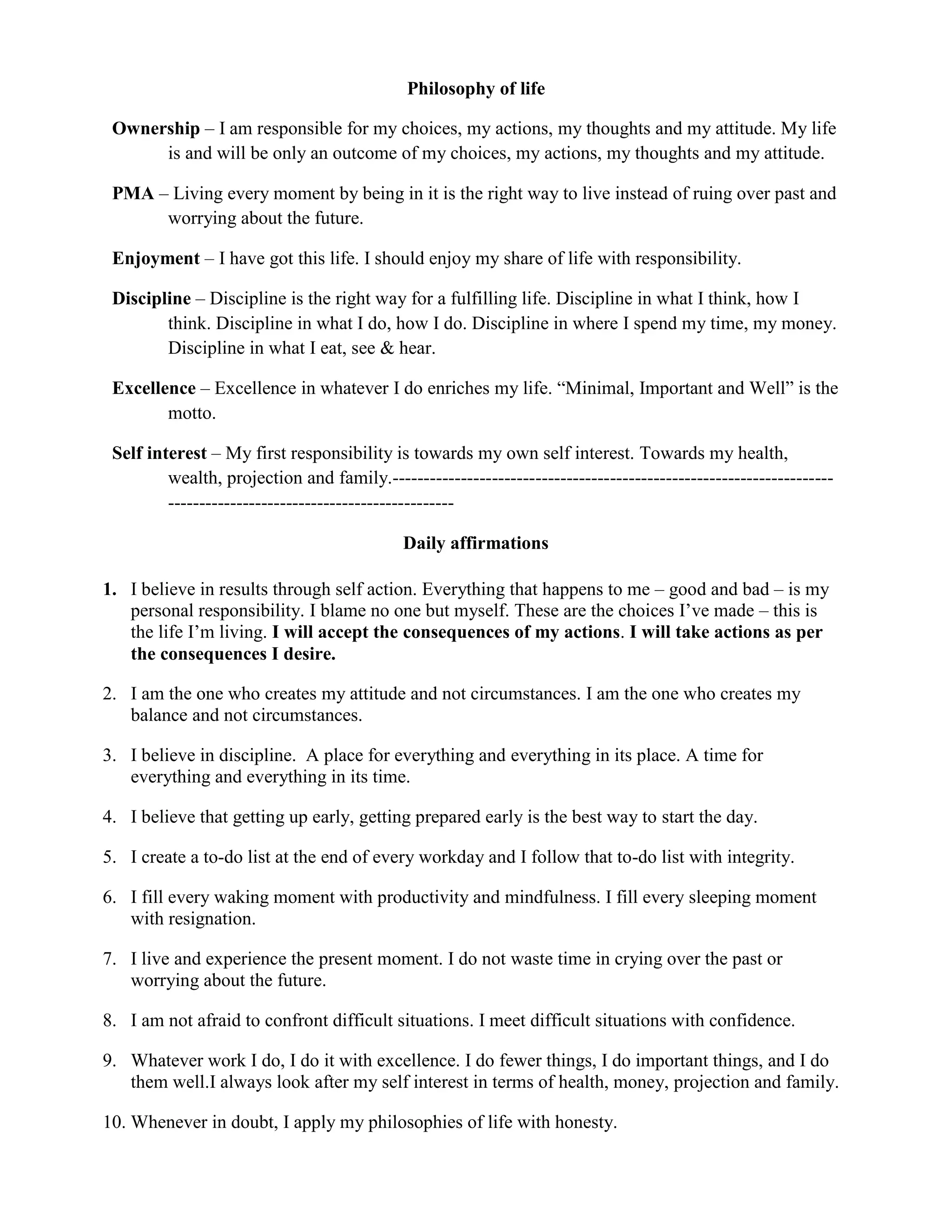 Philosophy of life | PDF
