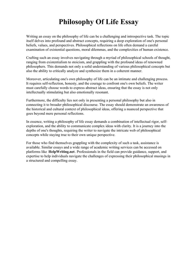 Philosophy Of Life Essay.pdf