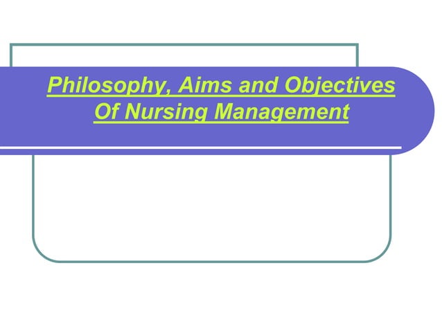 Philosophy of management | PPT