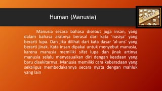 Philosophy of man (filosofi manusia) | PPTX