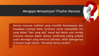 Philosophy of man (filosofi manusia) | PPTX