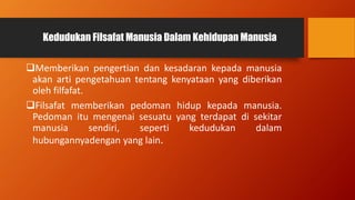 Philosophy of man (filosofi manusia) | PPTX