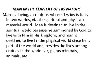 Philosophy of man ppt. part 1 | PPTX