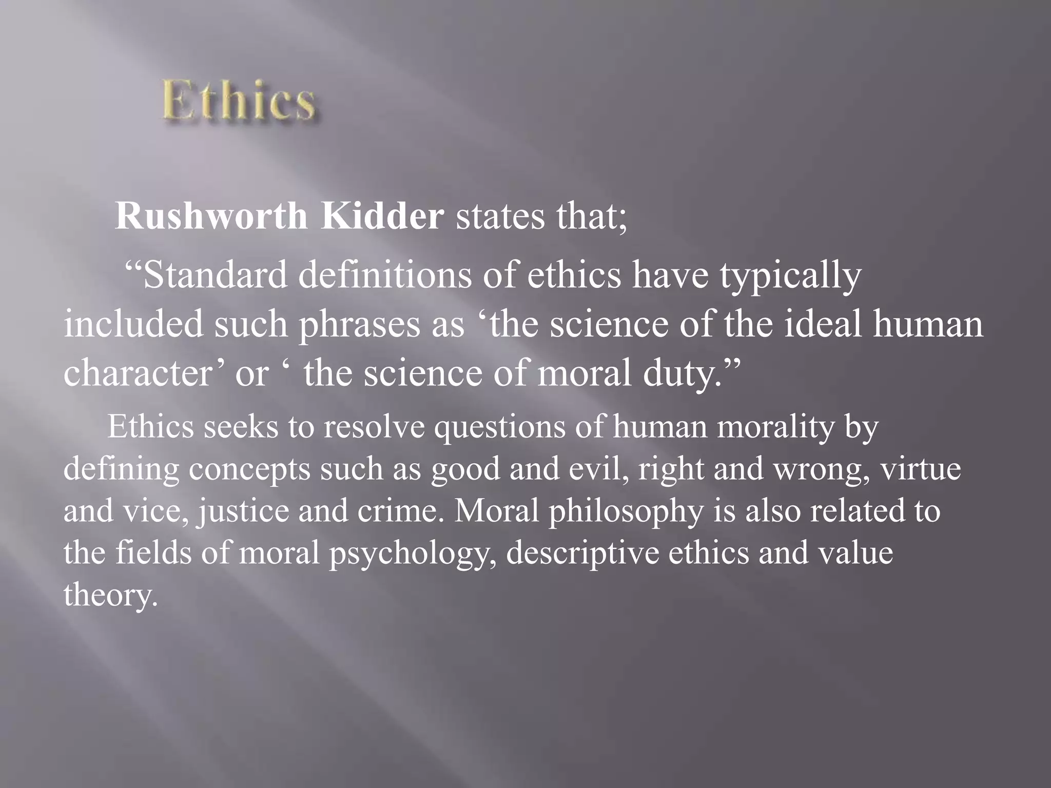 Philosophy of morality and ethics | PPTX