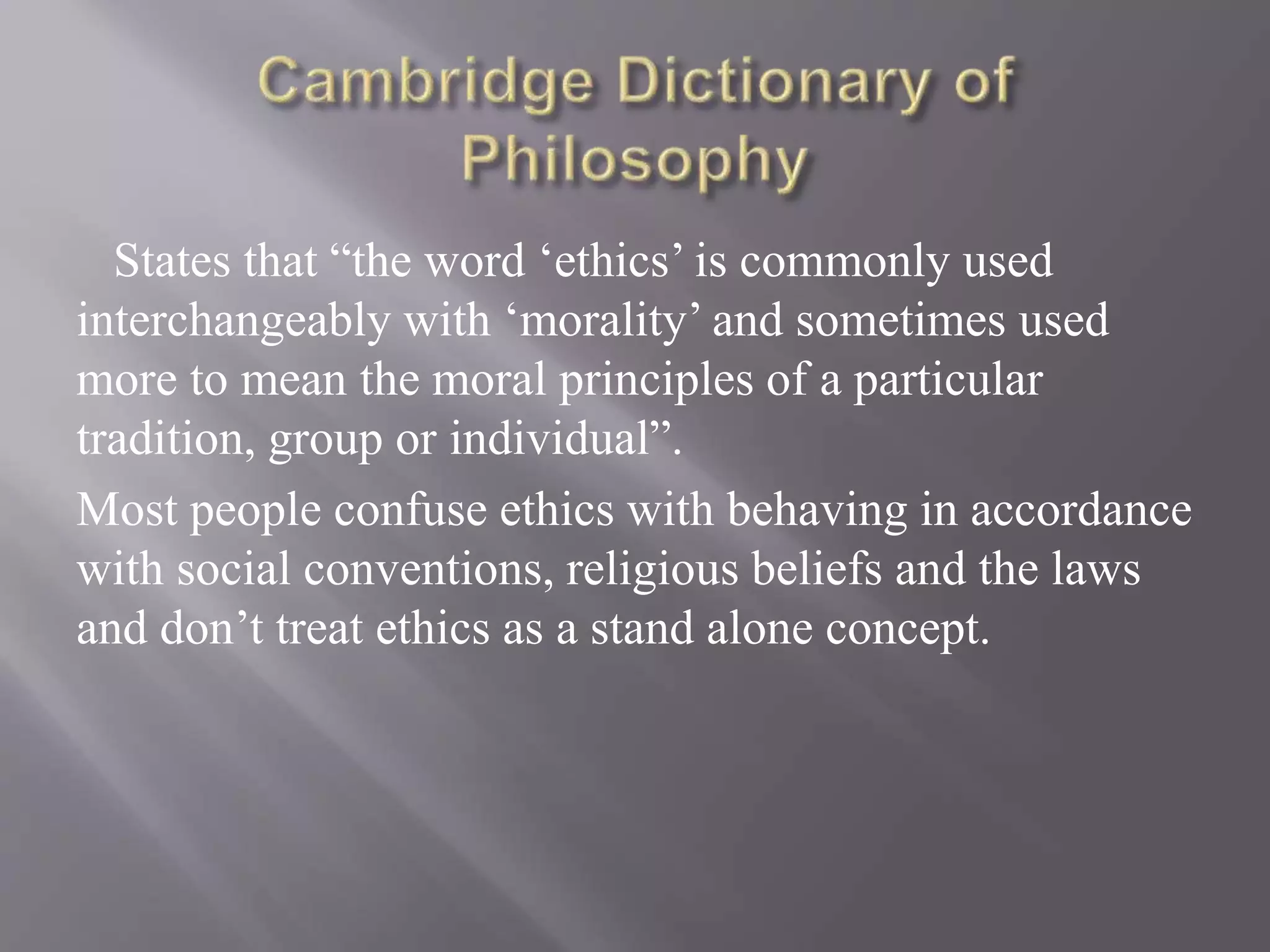 Philosophy of morality and ethics | PPTX