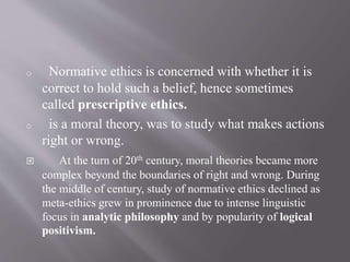 Philosophy of morality and ethics | PPTX