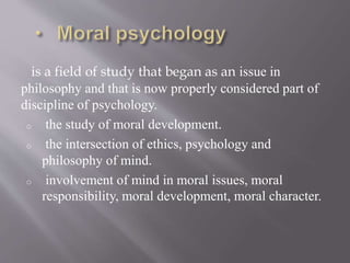 Philosophy of morality and ethics | PPTX