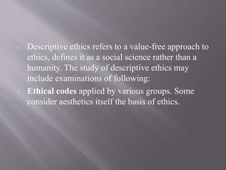 Philosophy of morality and ethics | PPTX