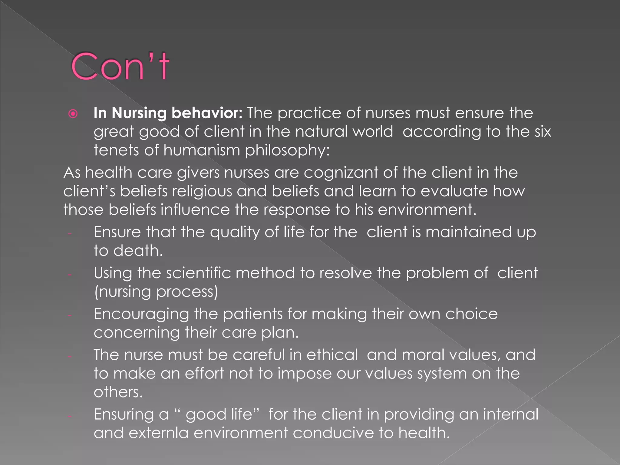 Philosophy of nursing | PPTX
