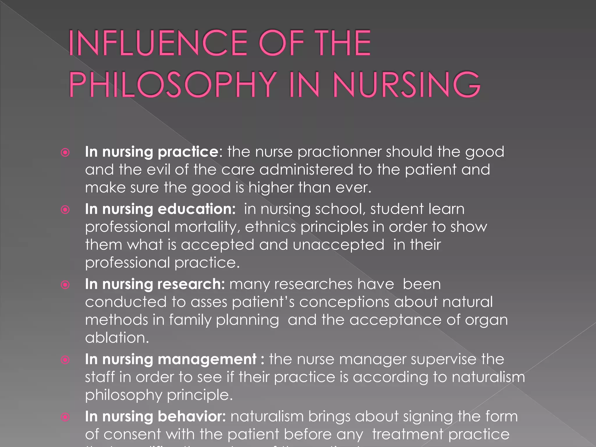 Philosophy of nursing | PPTX