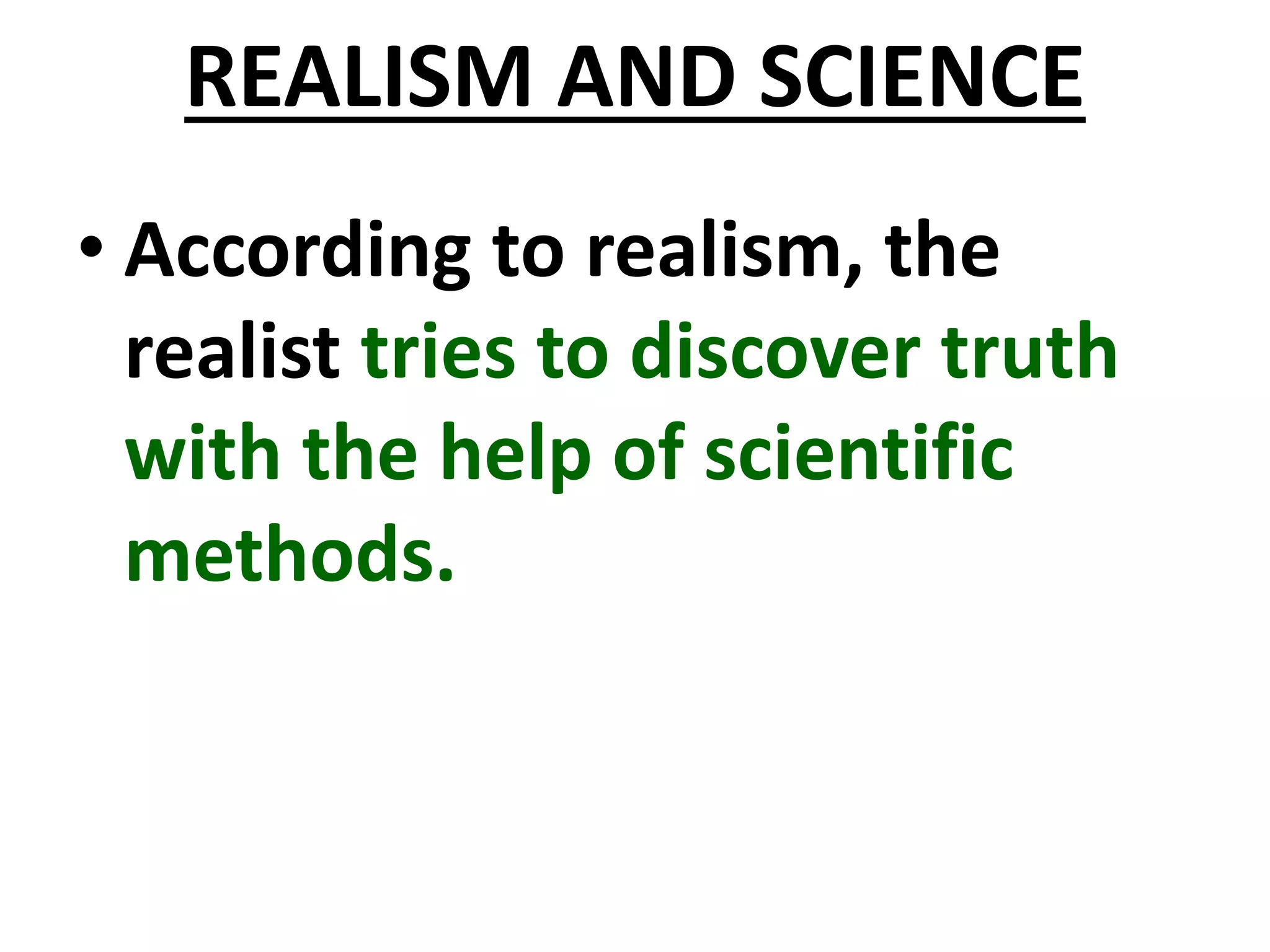 PHILOSOPHY OF REALISM & EDUCATION | PPTX