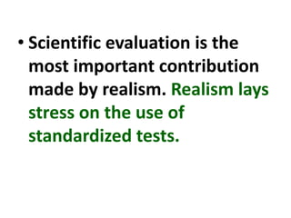 PHILOSOPHY OF REALISM & EDUCATION | PPTX