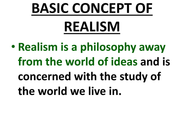 PHILOSOPHY OF REALISM & EDUCATION | PPTX