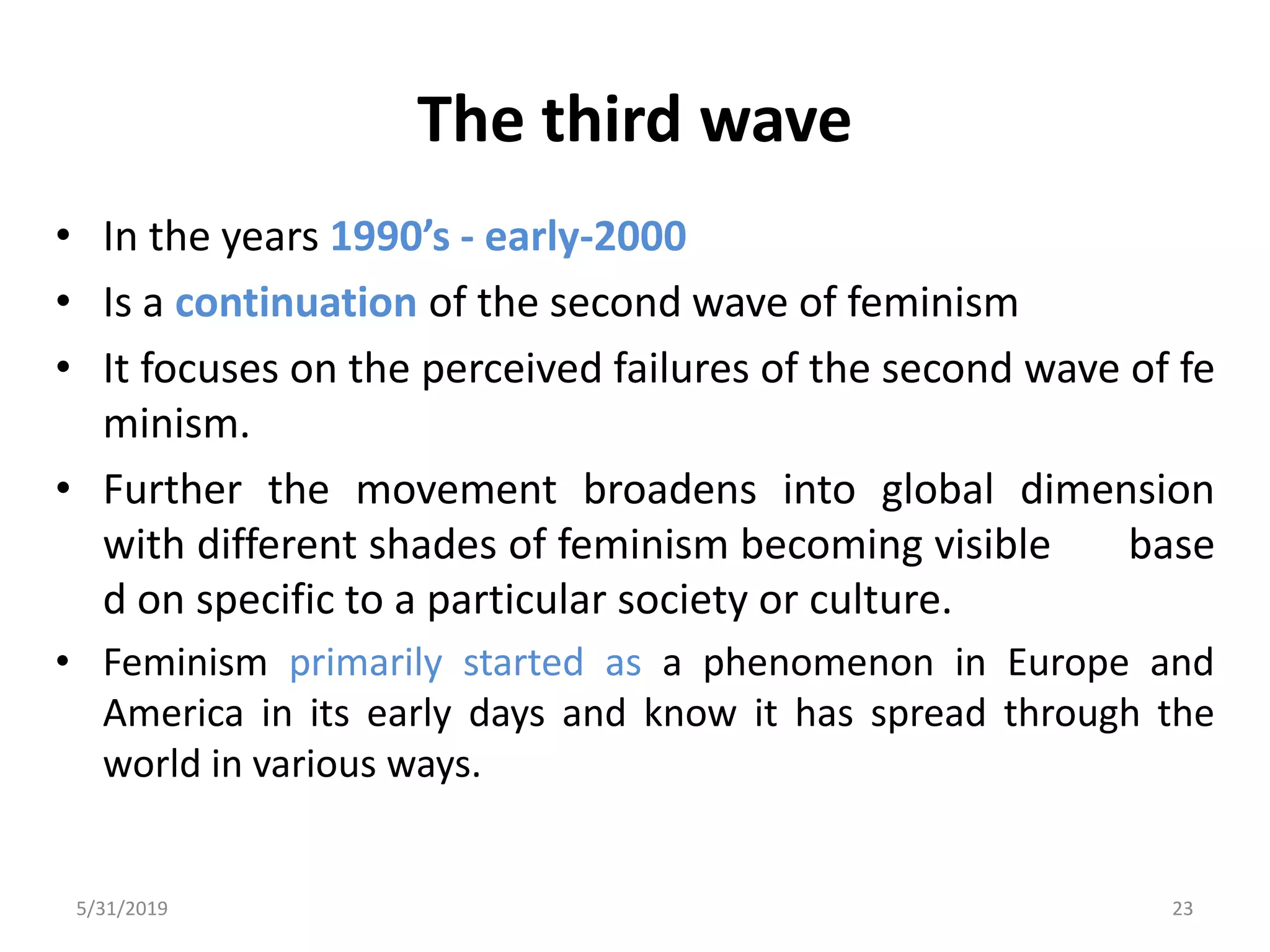 Feminism Philosophy, By Rahel Yaekob | PPTX