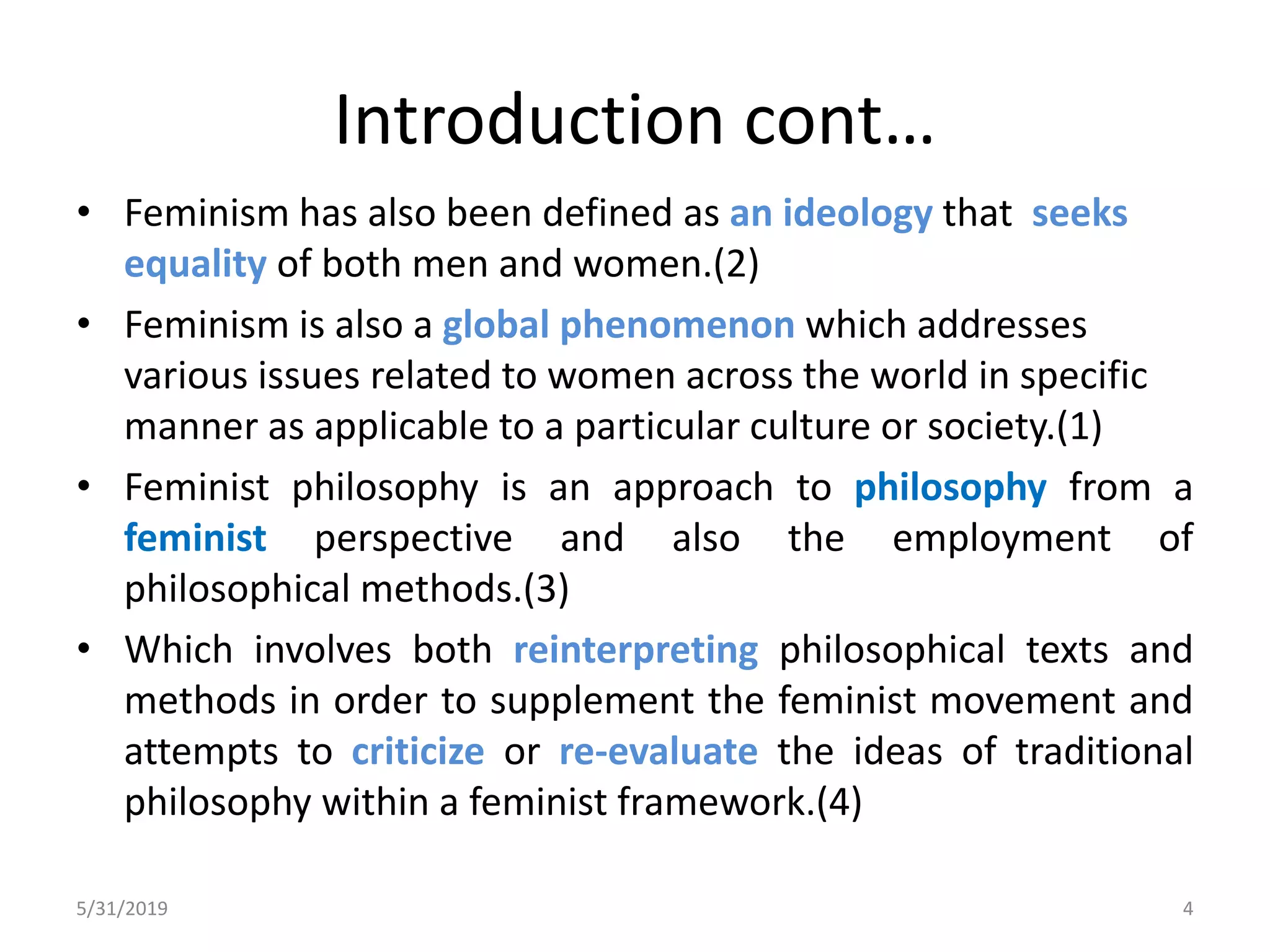Feminism Philosophy, By Rahel Yaekob | PPTX