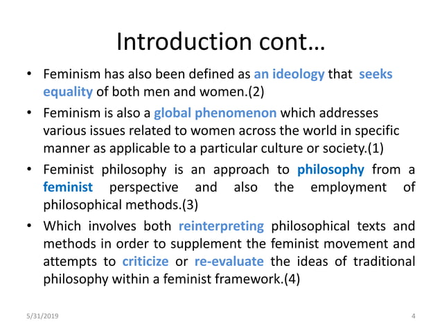 Feminism Philosophy, By Rahel Yaekob | PPTX