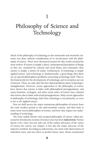 Philosophy of technology an introduction | PDF