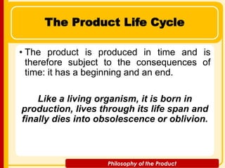 Philosophy of the Product | PDF