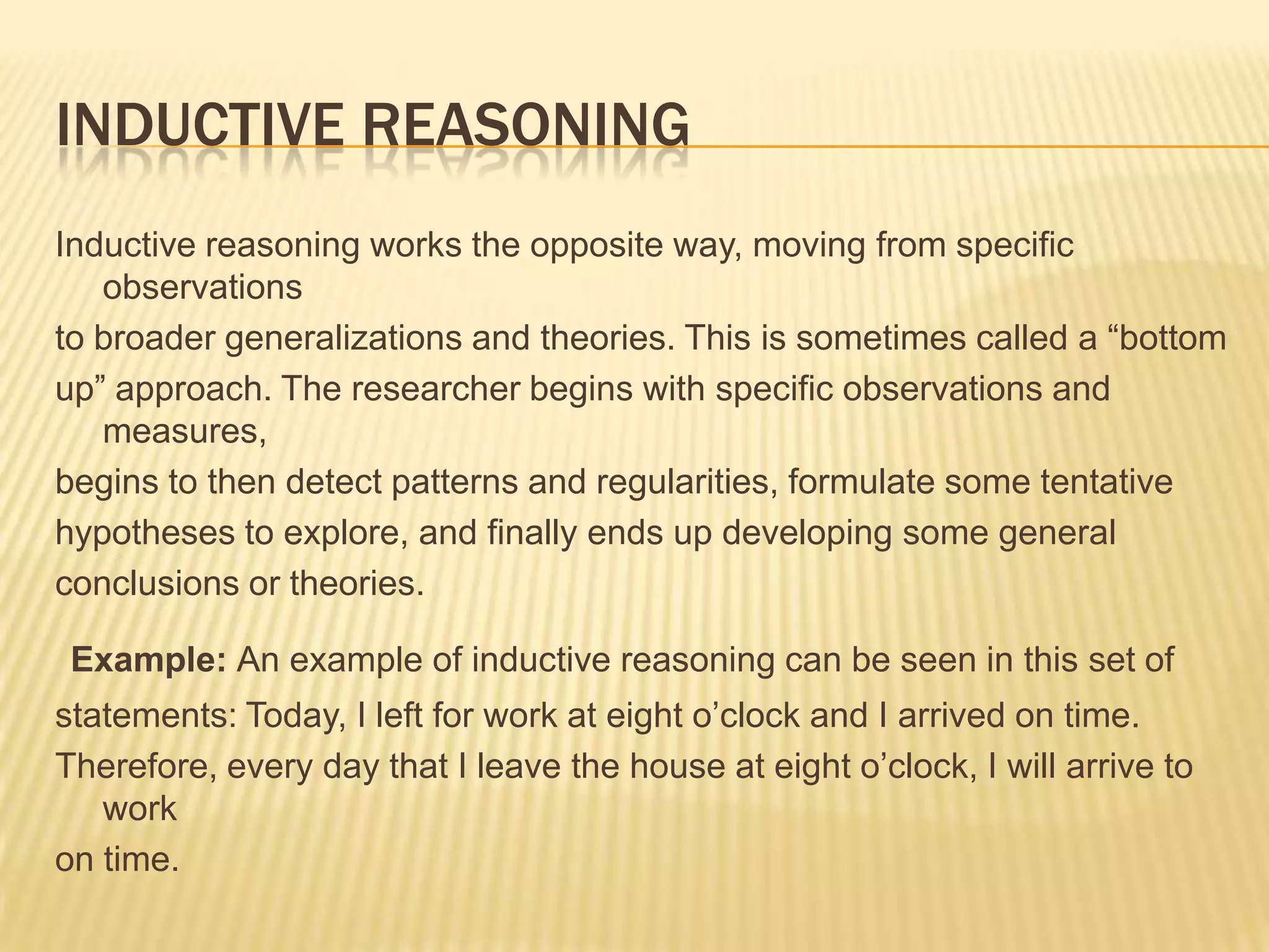 Philosophy,logic and its kind,inductive and deductive reasoning ppt | PPTX