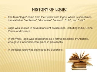 Philosophy,logic and its kind,inductive and deductive reasoning ppt | PPTX