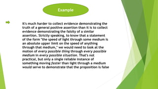 philosophy of science, Falsification theory, Karl popper | PPTX