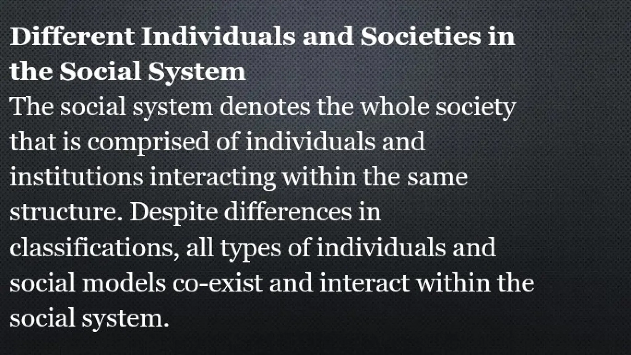 Different forms of society and individual | PPTX