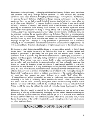 Philosophy report final | DOC